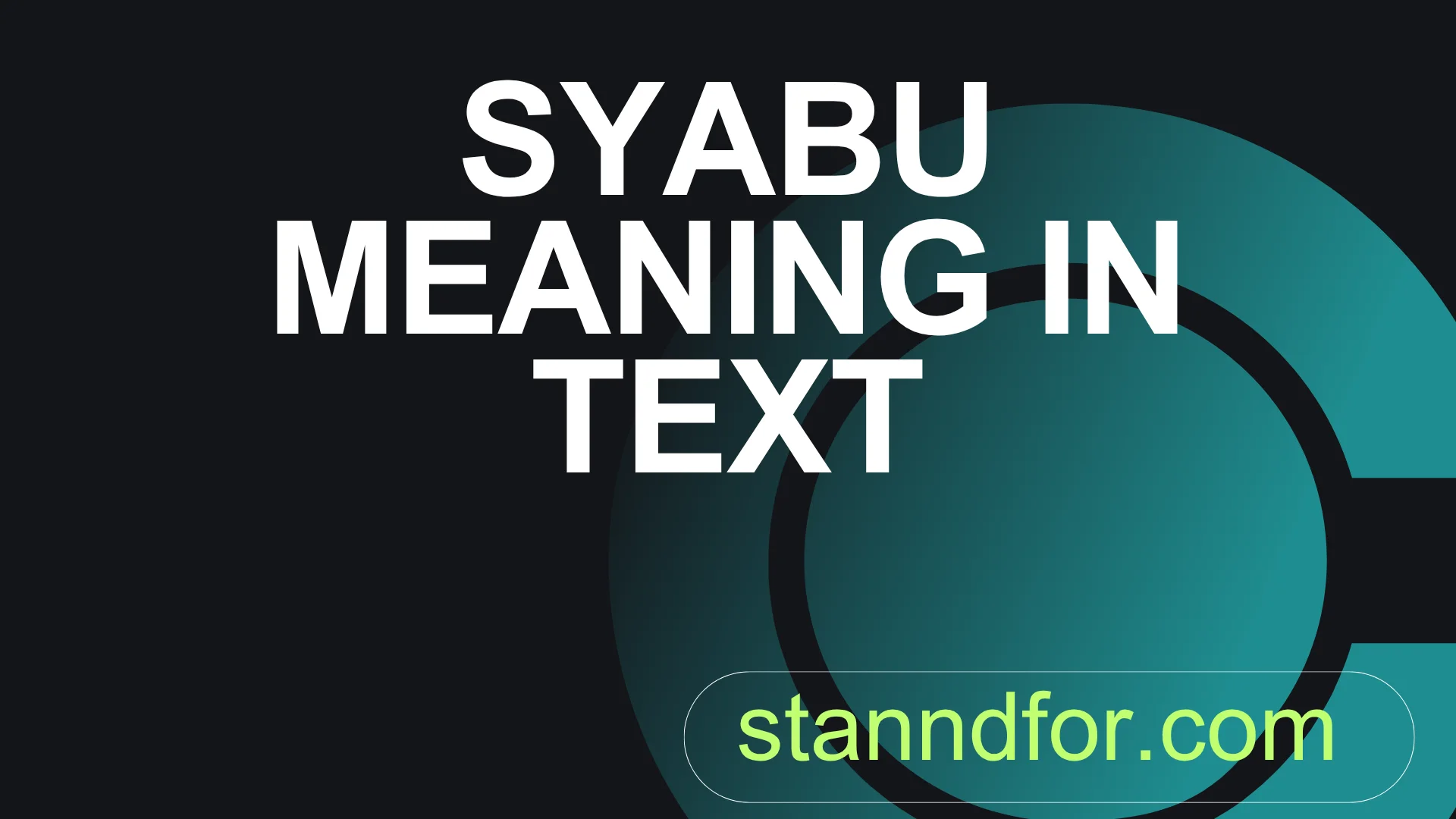 Syabu Meaning in Text: What It Really Means, Where It Comes From, and ...